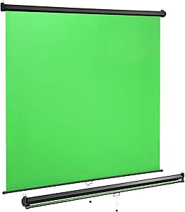 Amazon.com : AW 73" x 82"/6x7ft Retractable Green Screen Wall-Mounted ...