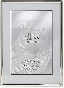 Amazon.com - Lawrence Frames Simply Metal Picture Frame, 5 by 7-Inch ...