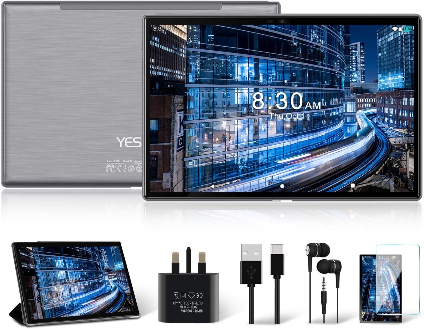 4G LTE Android 10 Tablet, YESTEL 10 Inch Tablets (GMS Certified ) Ultra ...