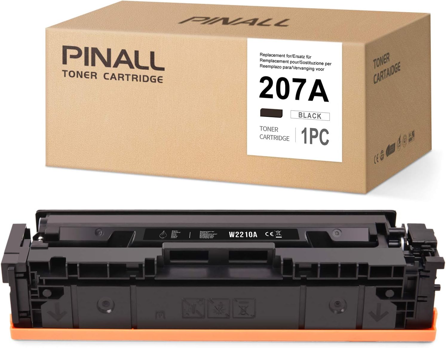 [No-Chip] PINALL Compatible HP W2210A 207A Toner Cartridge for HP Color ...