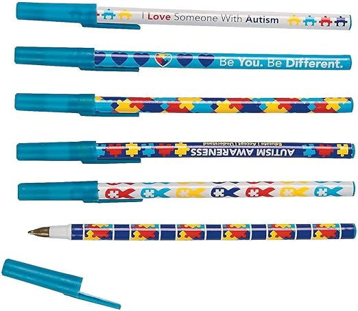 Amazon.com: 12 Autism Awareness Pens School Event Autism Walk ...
