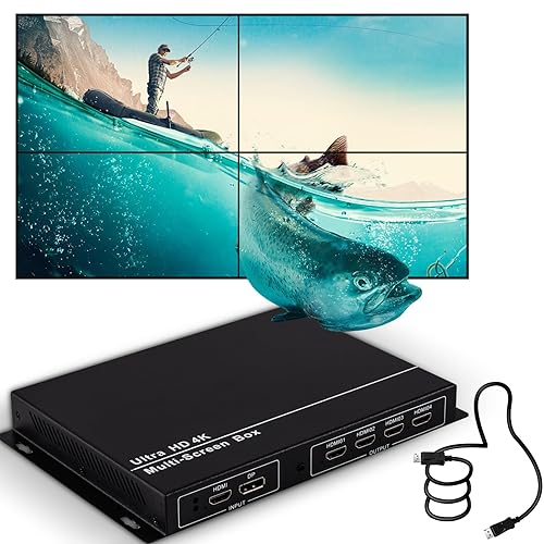 Spolehli Video Wall Controller 2X2, 4K@60Hz HD Display TV Wall ...