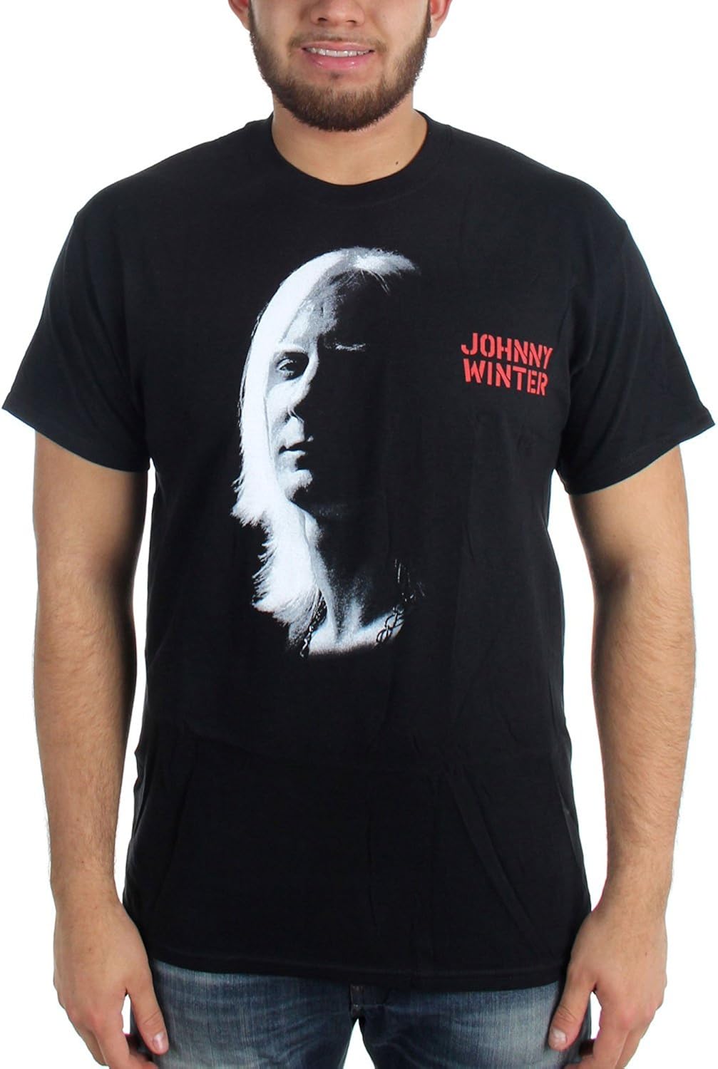 JEIIOS Johnny Winter - Mens First Album Photo T-Shirt, Size: , Color ...