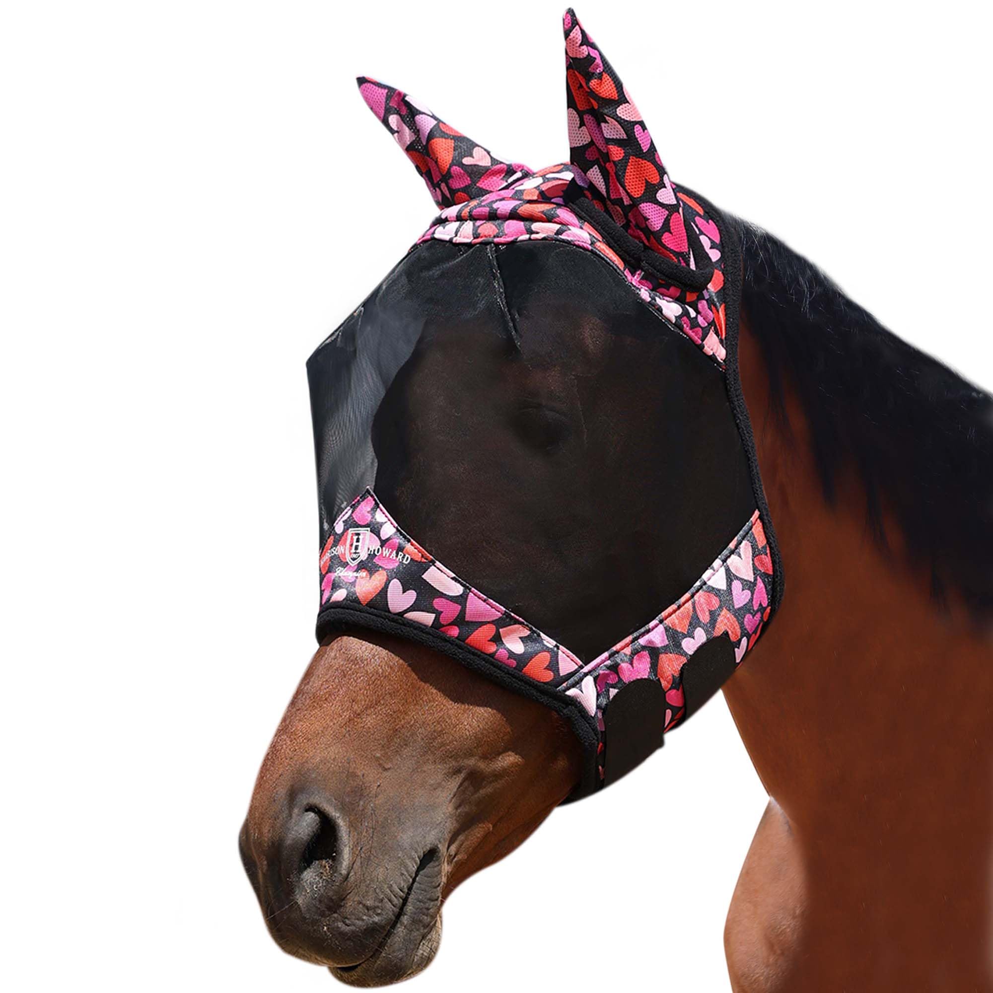 Harrison Howard Pro LumiVista Horse Half Face Fly Mask Large Eye Space ...