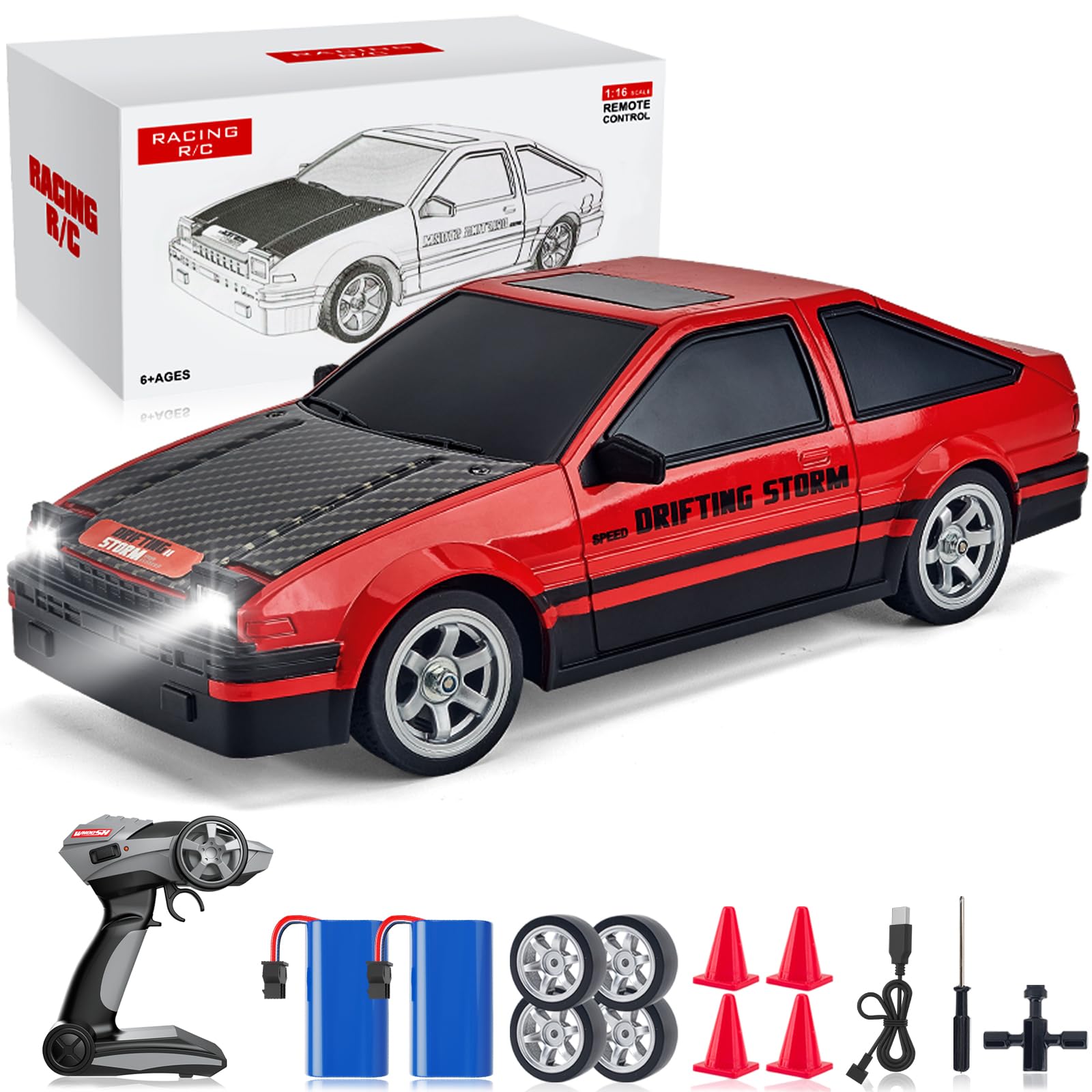 Mua Desdoni Remote Control Car RC Drift Car 1:16 Scale 4WD with LED ...