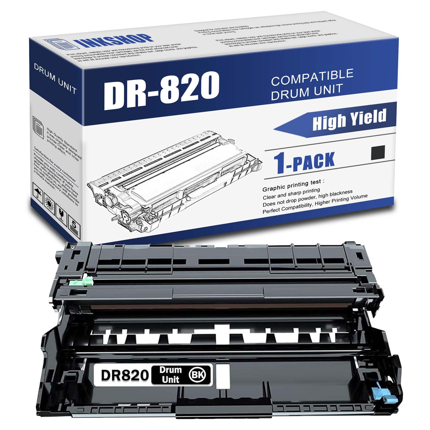 DR820 DR-820 Drum Compatible DR-820 Black Drum Unit Replacement for ...