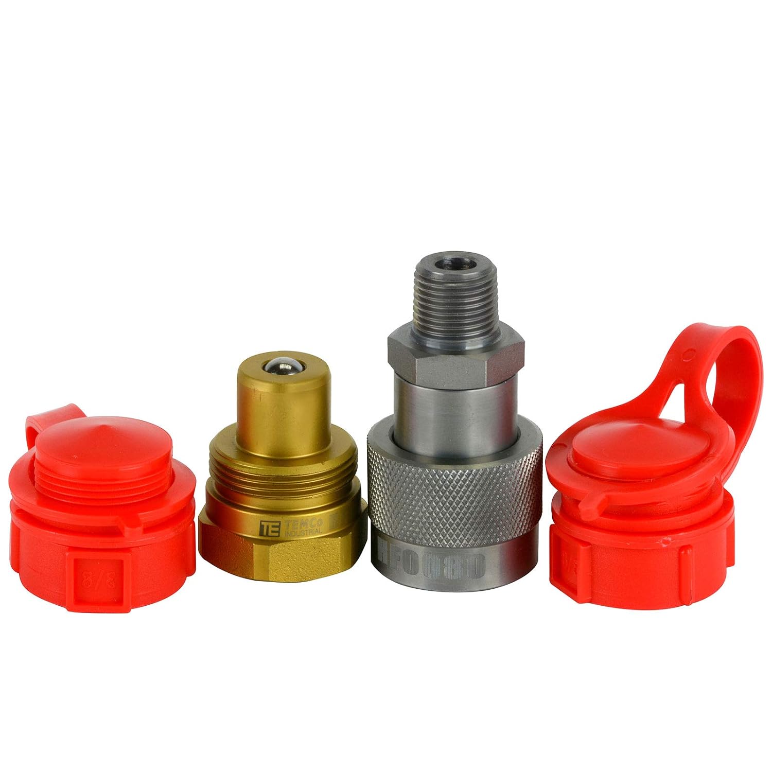 HF0046 TEMCo 3/8 Female NPT Thread 3/8 Body Male Hydraulic Coupler ISO ...