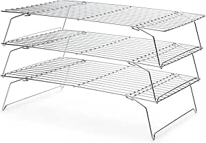 Amazon.com: Fox Run 4698 Stackable Cooling Rack Set, Chrome, 3-Piece ...