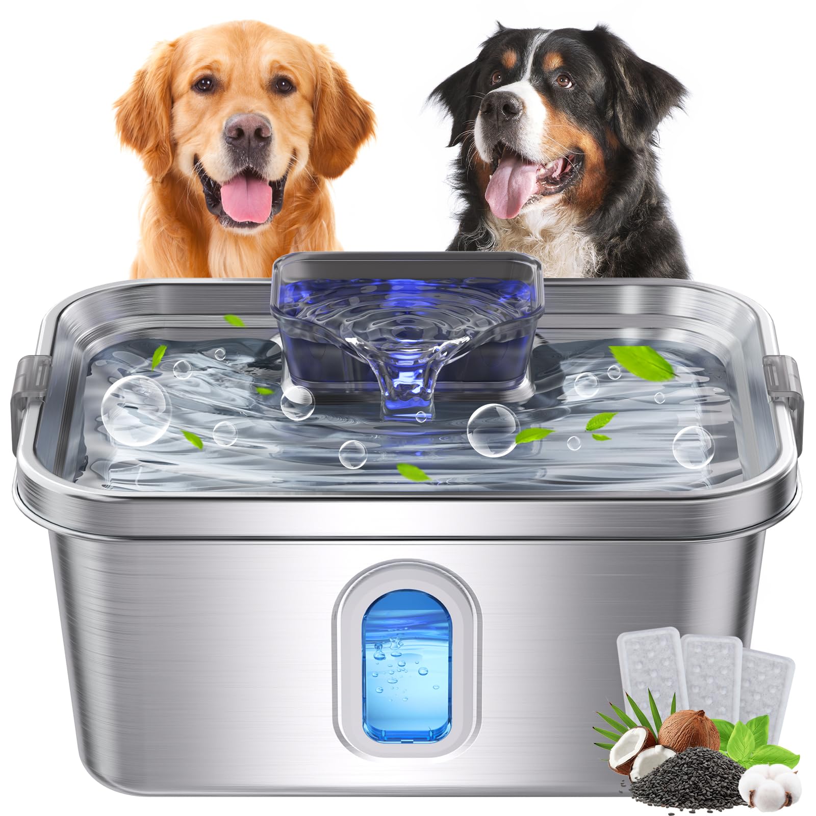 Dog Water Fountain for Large Dogs Stainless Steel Dog Water Fountain 2 ...