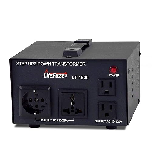 LiteFuze LT Series 1500 Watt Voltage Converter Transformer Step Up/Down ...