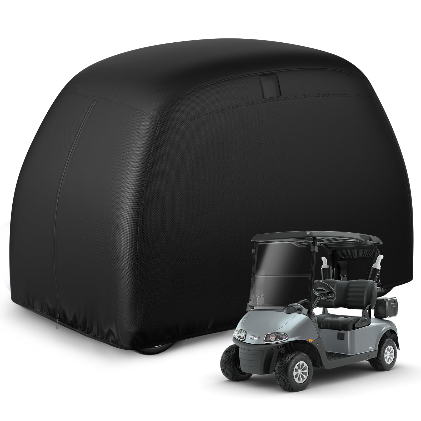 Golf Cart Cover 2 Passenger Heavy Duty, Golf Cart Enclosure Universal ...