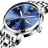 Mens Watches LIGE Stainless Steel Black Classic Luxury Business Casual ...