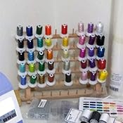 Amazon.com: US Art Supply Premium Beechwood 60-Spool Sewing ...