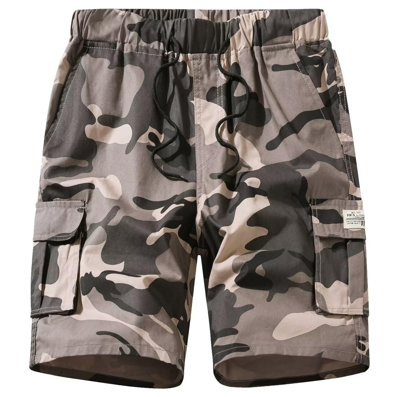 AKuVoL Men's Hiking Cargo Shorts Drawstring Shorts with Multiple ...