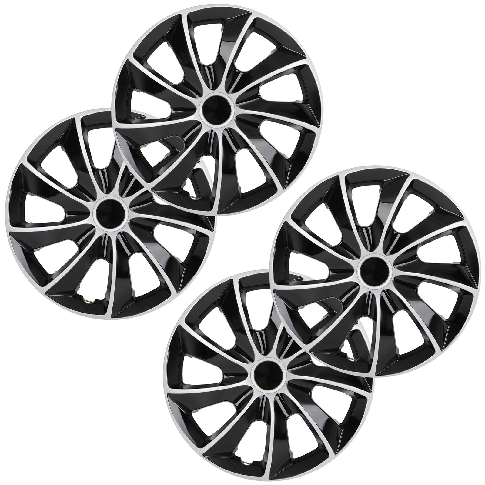 OCPTY Car Wheel Rim Skin Cover Hub Caps Hubcap Wheel Cover Black ...