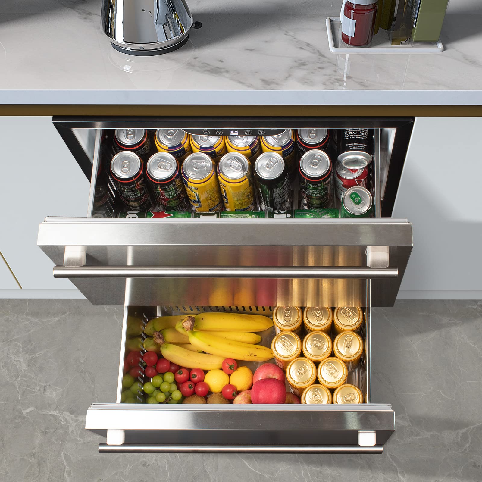 Mua 24 Inch Outdoor Drawer Fridge, Under Counter Double Drawer Beverage ...