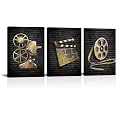 Amazon.com: Apicoture Home Theater Room Wall Art Framed Picture - Movie ...