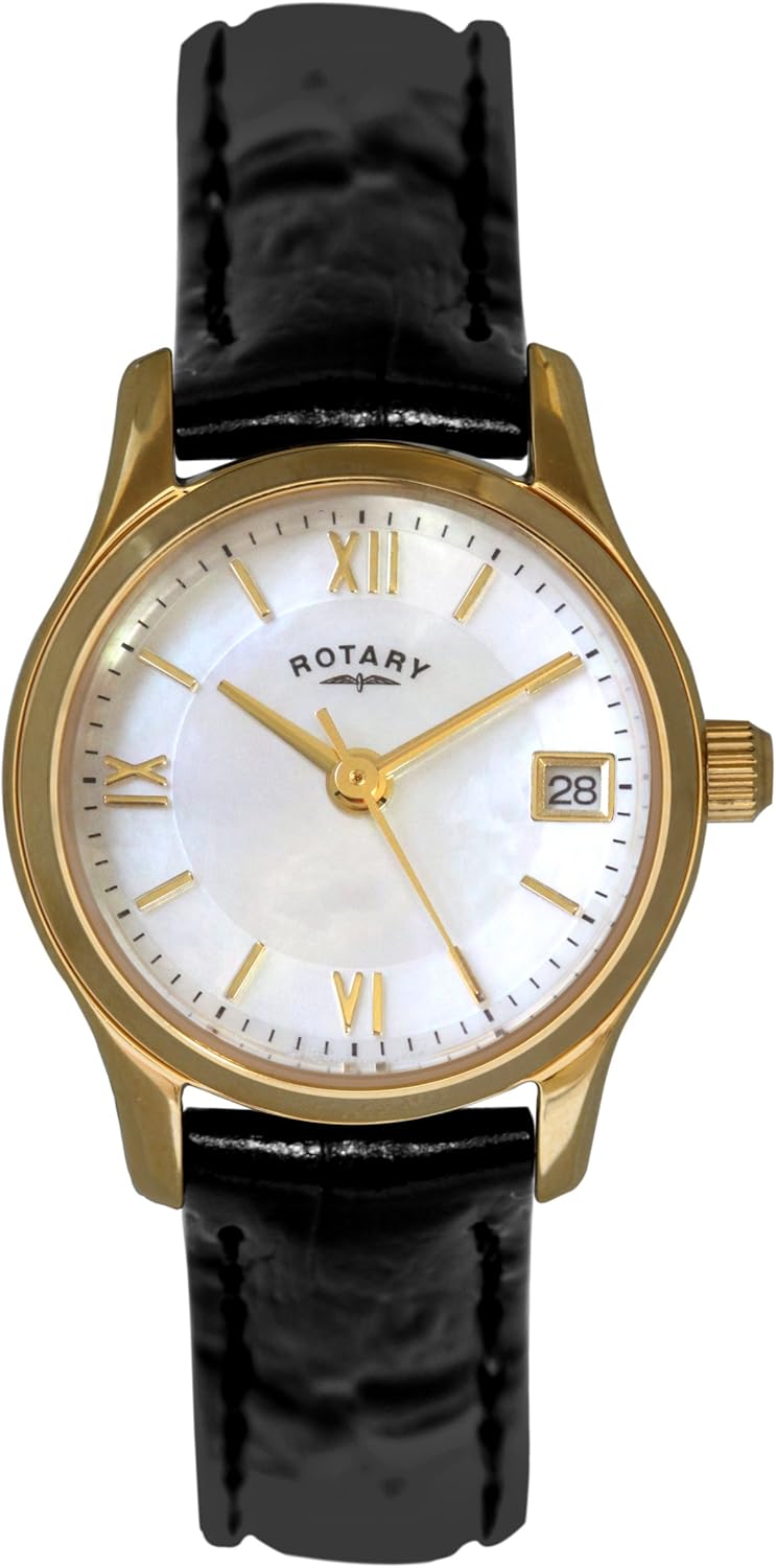 Rotary Women's Quartz Watch with Mother of Pearl Dial Analogue Display ...
