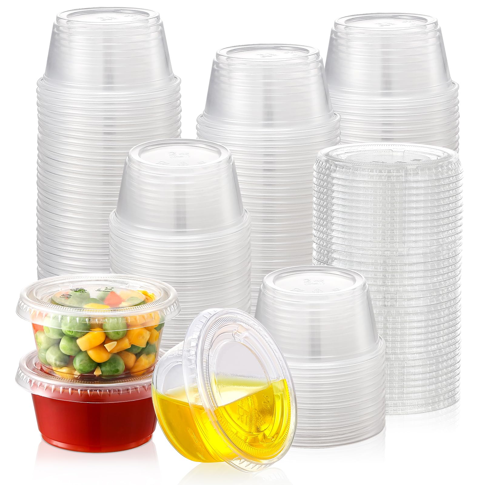 Mua AOZITA [60 Sets - 2 oz Jello Shot Cups, Portion Cups With Lids ...