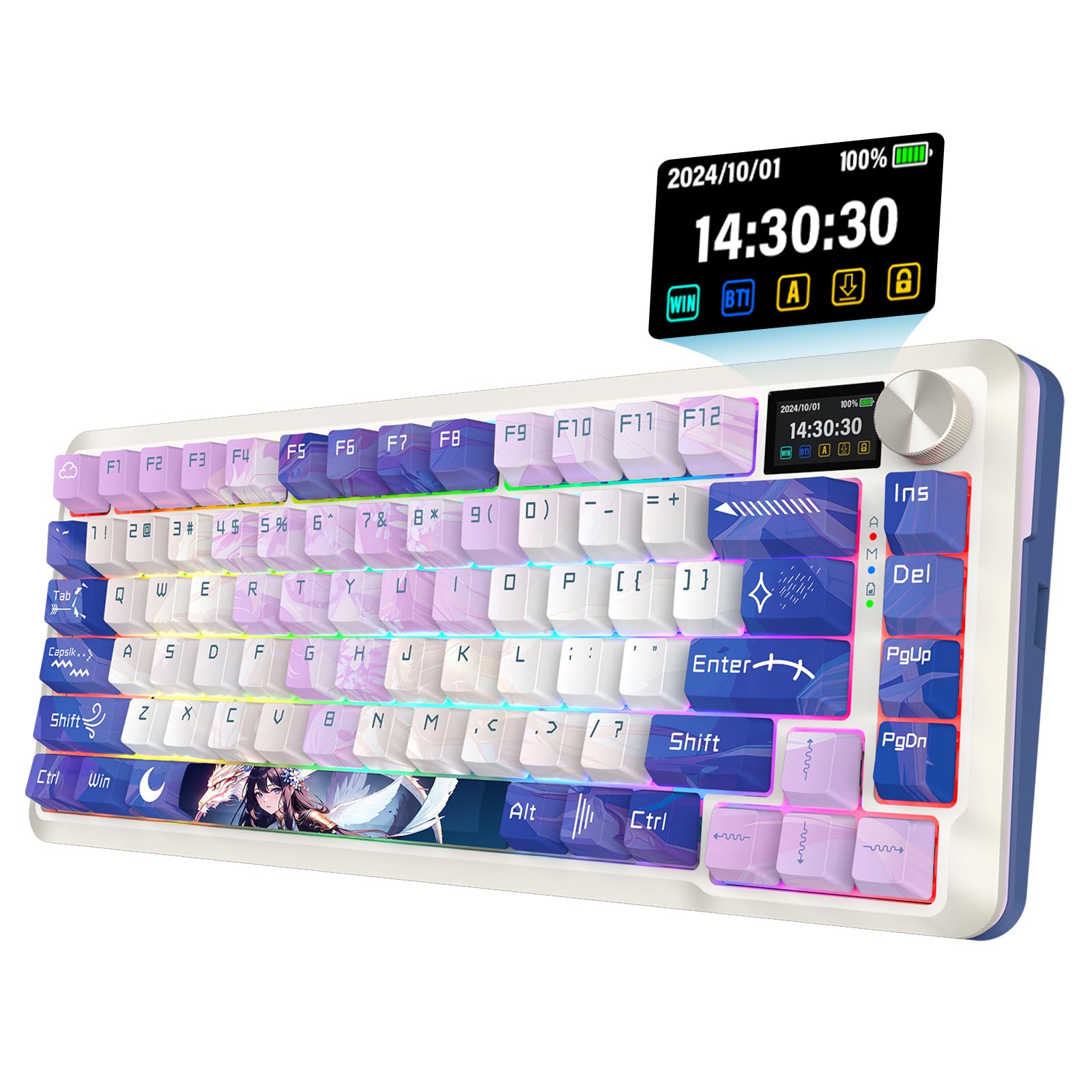 Redragon Wireless Mechanical Keyboard, Gasket RGB Gaming Keyboard with ...