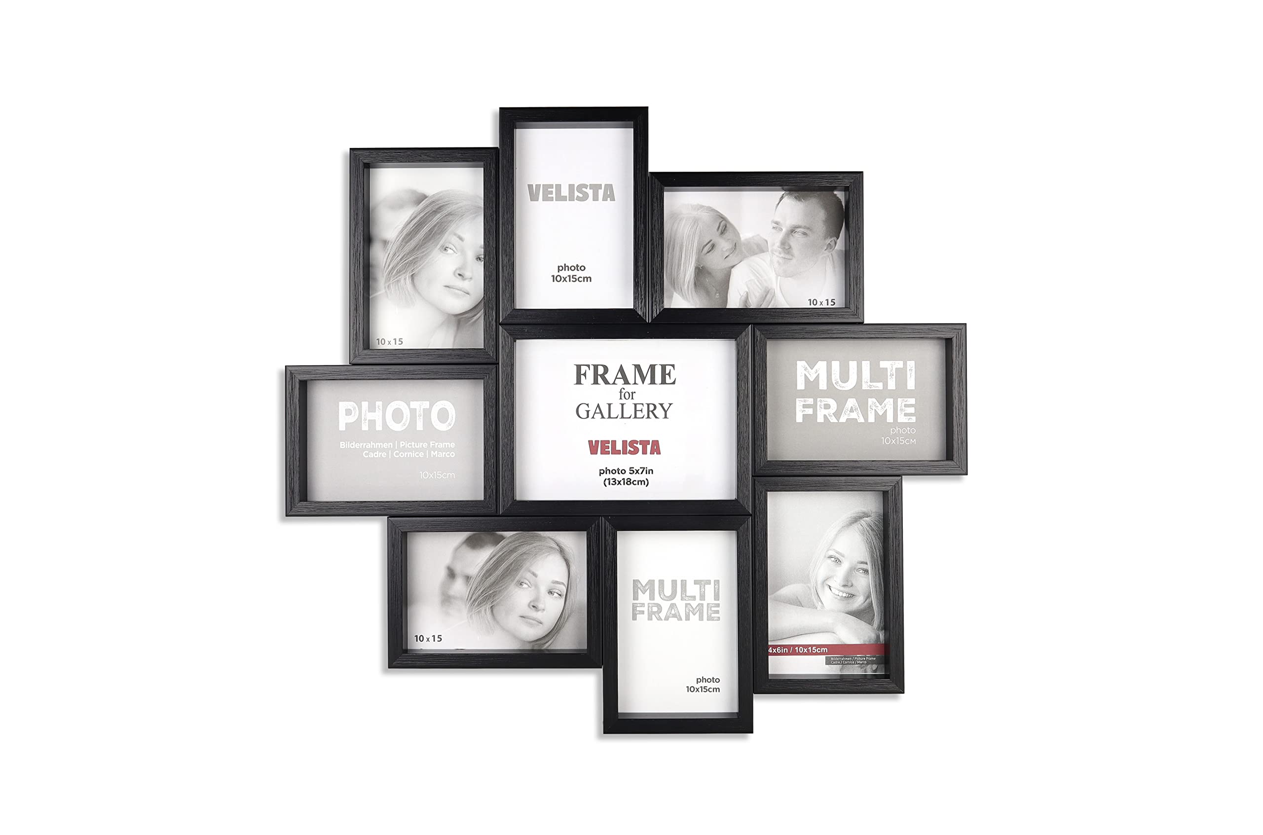 VELISTA 9 Opening Family Picture Frame Collage for Wall Décor – Premium ...