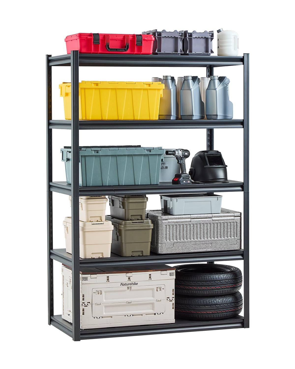VEVOR Storage Shelves, 3000 lbs, 5 Tier Garage Storage Shelving, 24" D ...
