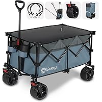 Amazon.com: Sekey Collapsible Foldable Wagon with 220lbs Weight ...