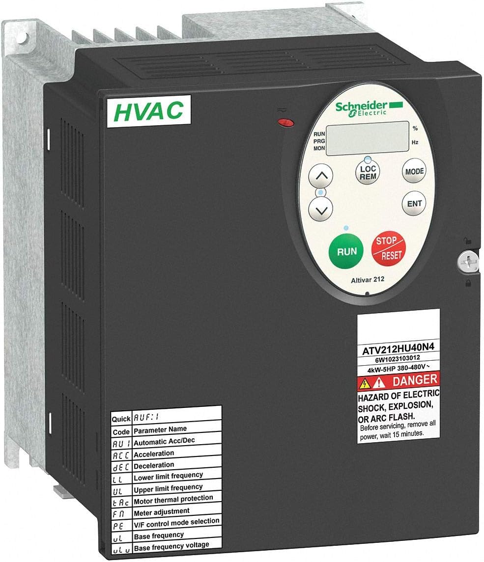 SCHNEIDER ELECTRIC ATV212HU40N4 Speeddrive 380-480Vac 5Hp, Atv212 ...