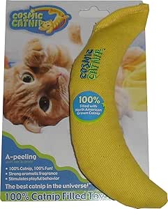 Amazon.com : Cosmic Catnip Banana Cat Toy - 5.5 in. : Pet Supplies