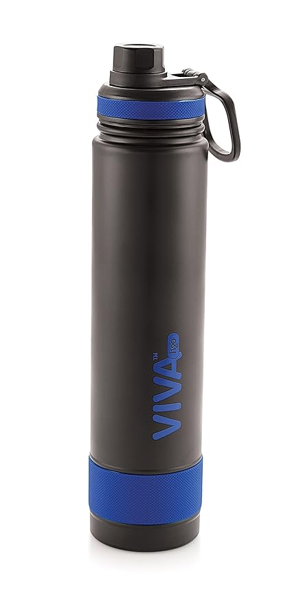 Buy VIVA h2o Water Bottle, 1000ml, Black and Blue Online at Low Prices ...