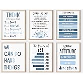 Amazon.com: Progress Over Perfection Wall Art, Motivational Typography ...