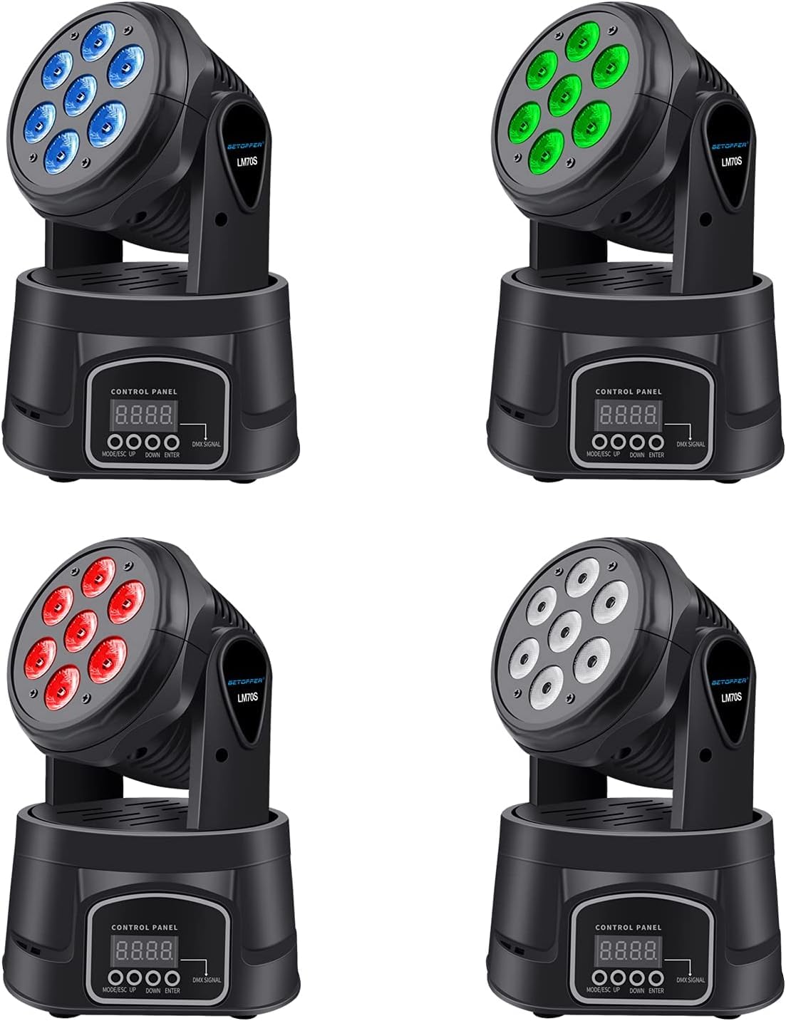 BETOPPER Moving Head RGBW, DJ Lights, Sound Activated/DMX Lighting ...