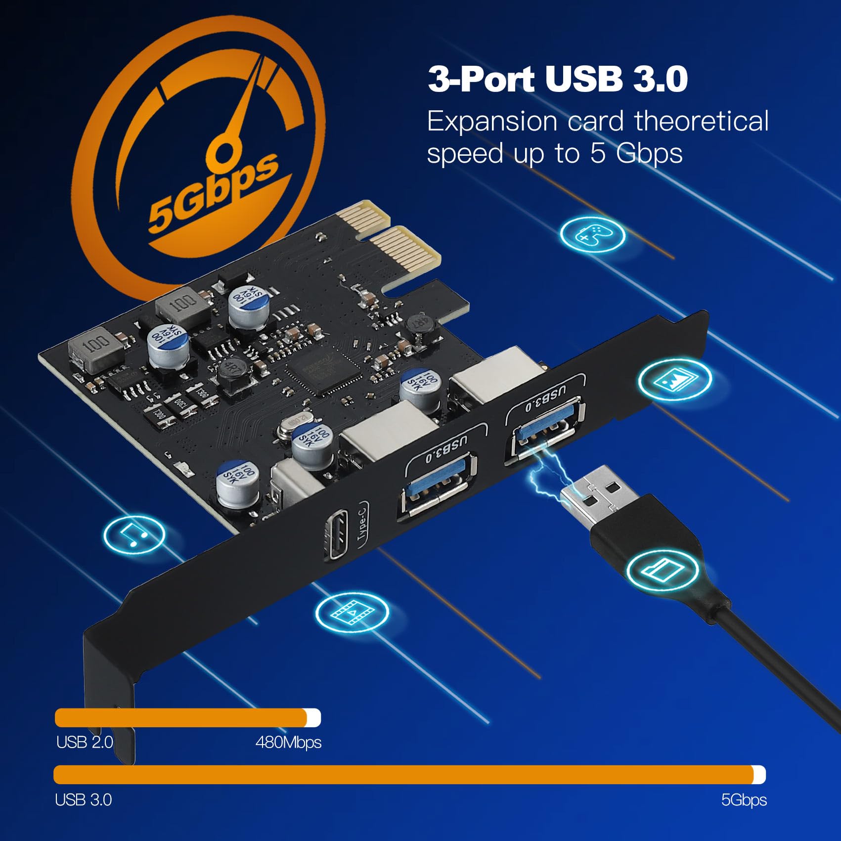 Mua USB PCIE Card 18W Power Delivery, PCI Express 3 Port (Type C, 2 x ...