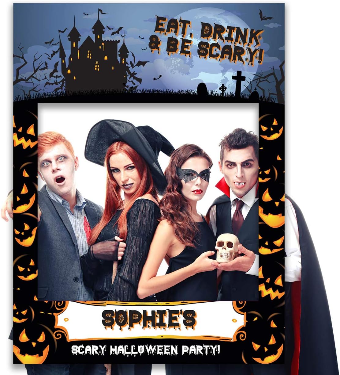 Paper Themes Personalised Halloween Selfie Frame Parties Make Your ...