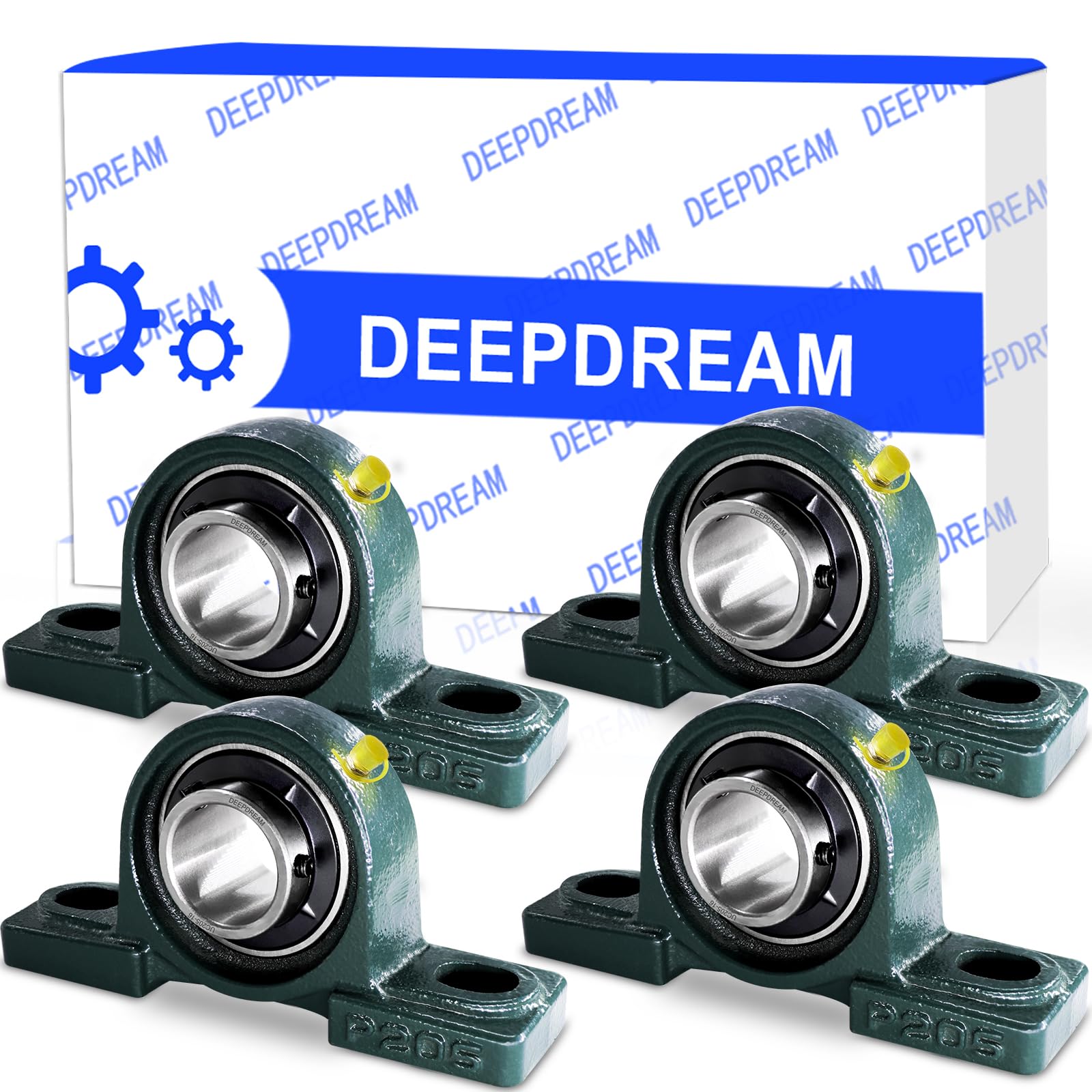 Mua 4Pcs UCP205-16 Pillow Block Bearing 1 inch Shaft Cast Iron p205 Bearings with 1" Bore ...