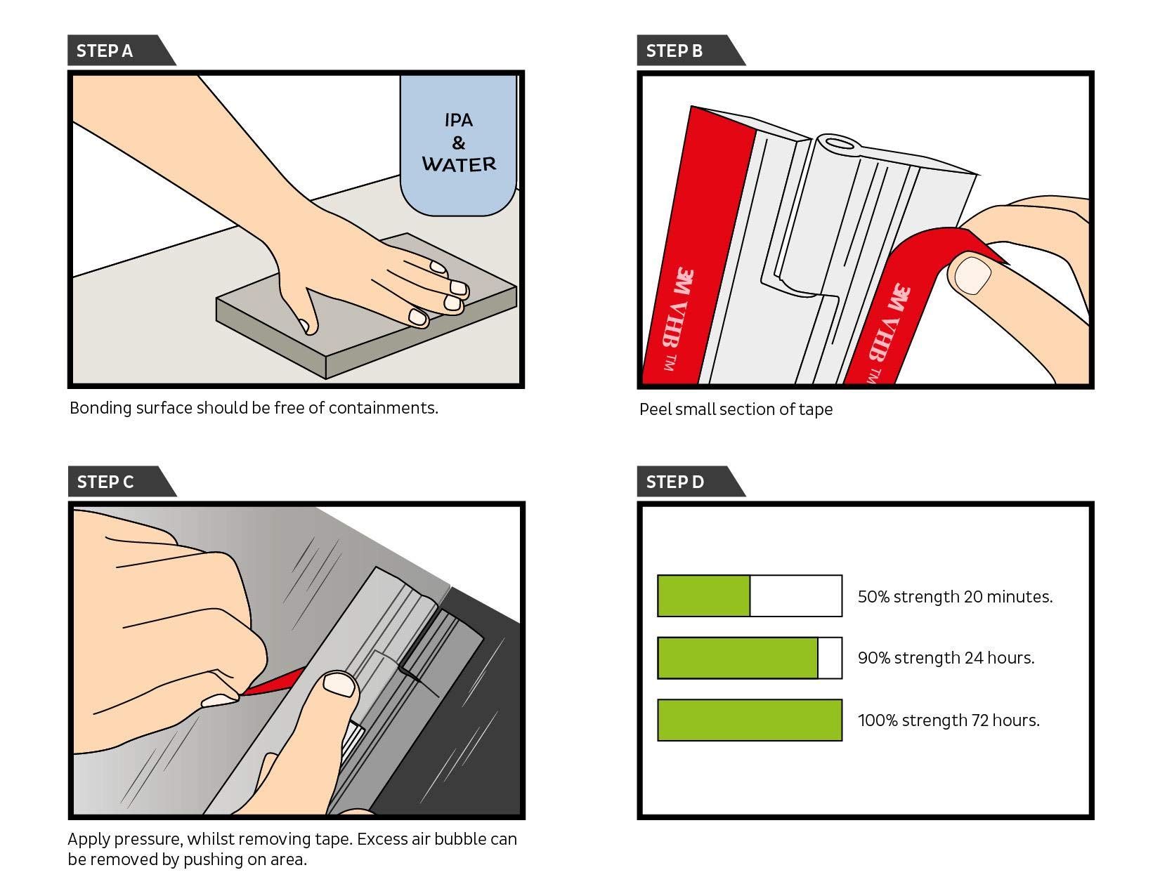 Mua 4x 300mm Flexible Hinges - No glue required, Self Adhesive. Low ...