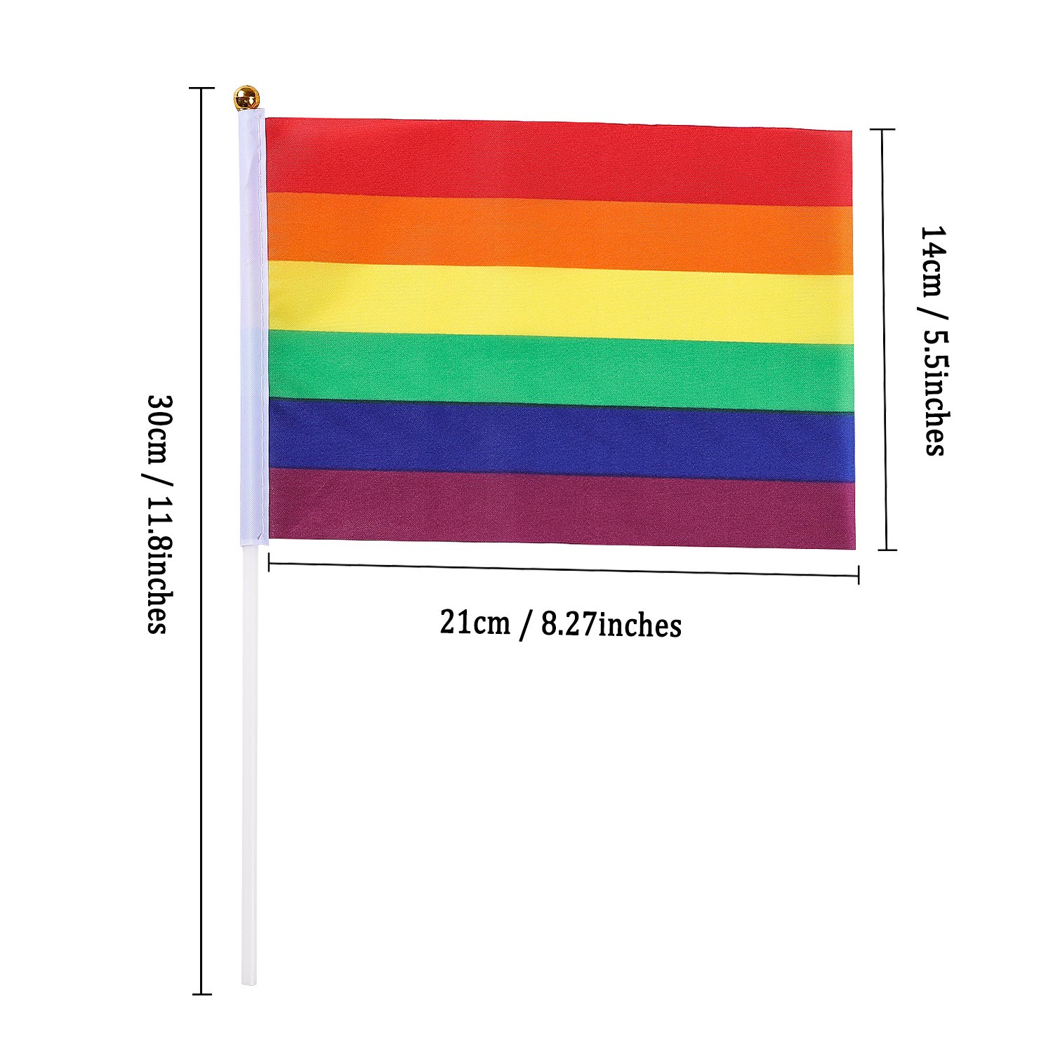 Bandiere Whaline 5 x 3 ft Gay Pride Rainbow Bandiera con 10 Pezzi ...