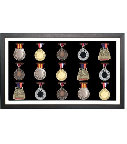 Medal Showcase Box Large Medal Display Shadow Box - 9 Medal Showcase ...