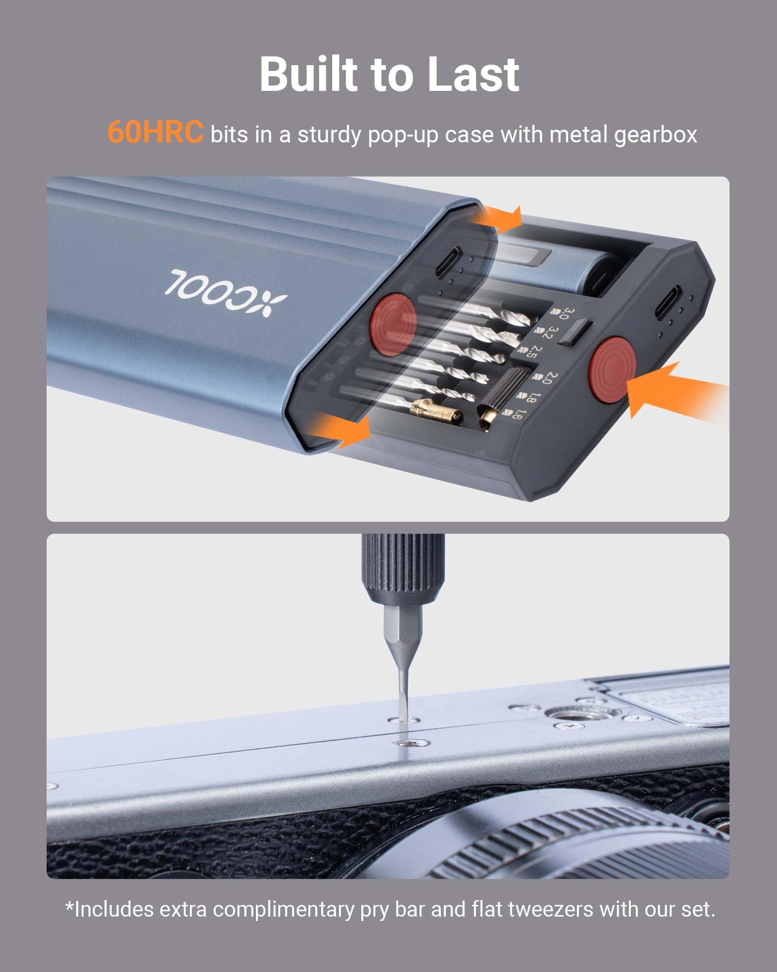 Mua xCool Mini Electric Screwdriver Set with Drill Bits, 52-in-1 400RPM ...