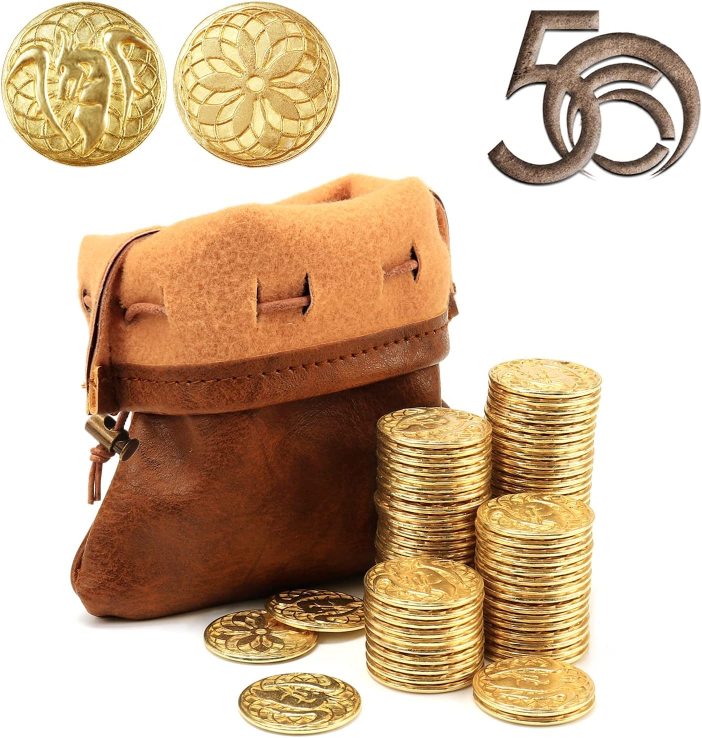 Mua Byhoo, Fantasy Set with DND Metal Coins and Leather Bag, The Novel ...