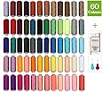 Sewing Thread 60 Colour 250 Yards Each Spool SOLEDI Sewing Kit with 16 ...