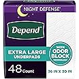Amazon.com: Depend Underpads XL, Disposable Incontinence Bed Pads for ...