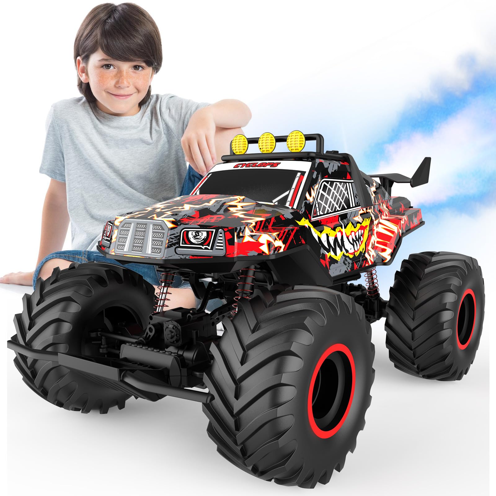 NQD RC Cars, 1:8 Super Big Off Road RC Truck, 4x4 Remote Control ...