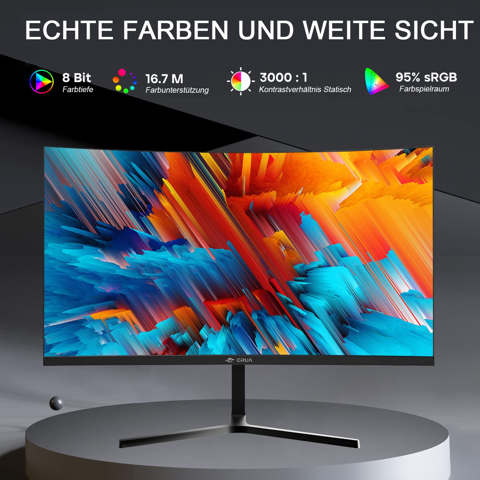 Mua CRUA 24 Zoll Curved Gaming-Monitor 180 Hz|165 Hz|144 HZ|1080P|PC ...