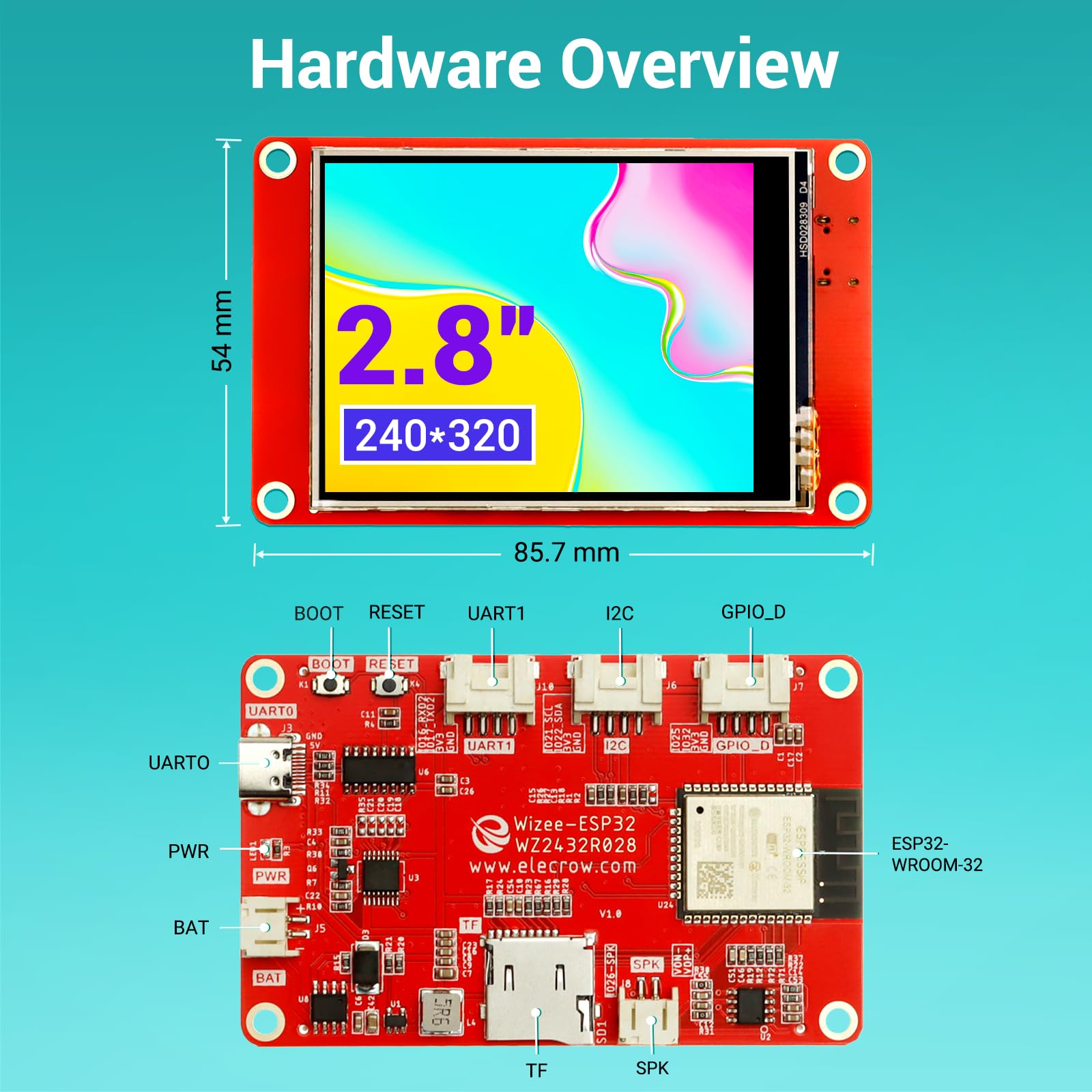 Mua ESP32 Touchscreen Monitor 2.8 Inch TFT LCD Touch Screen 240x320 SPI ...