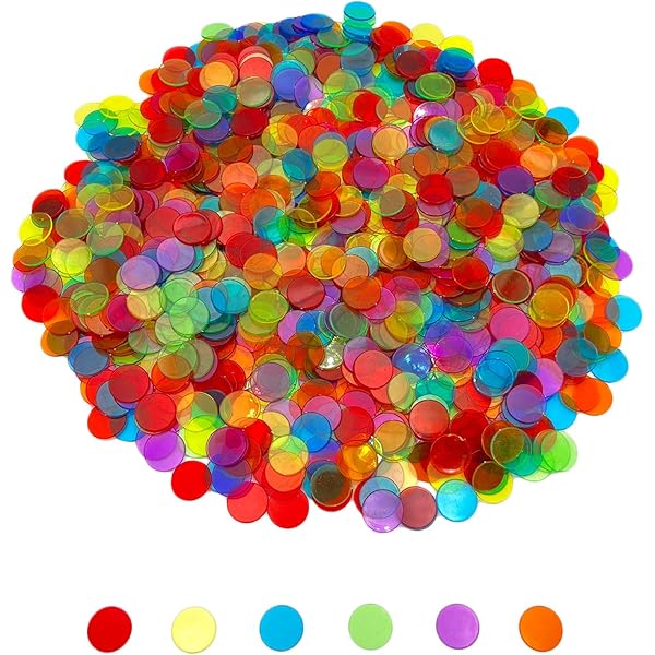 40pcs Transparent Counters Counting Bingo Chips Plastic Markers🚷 ...