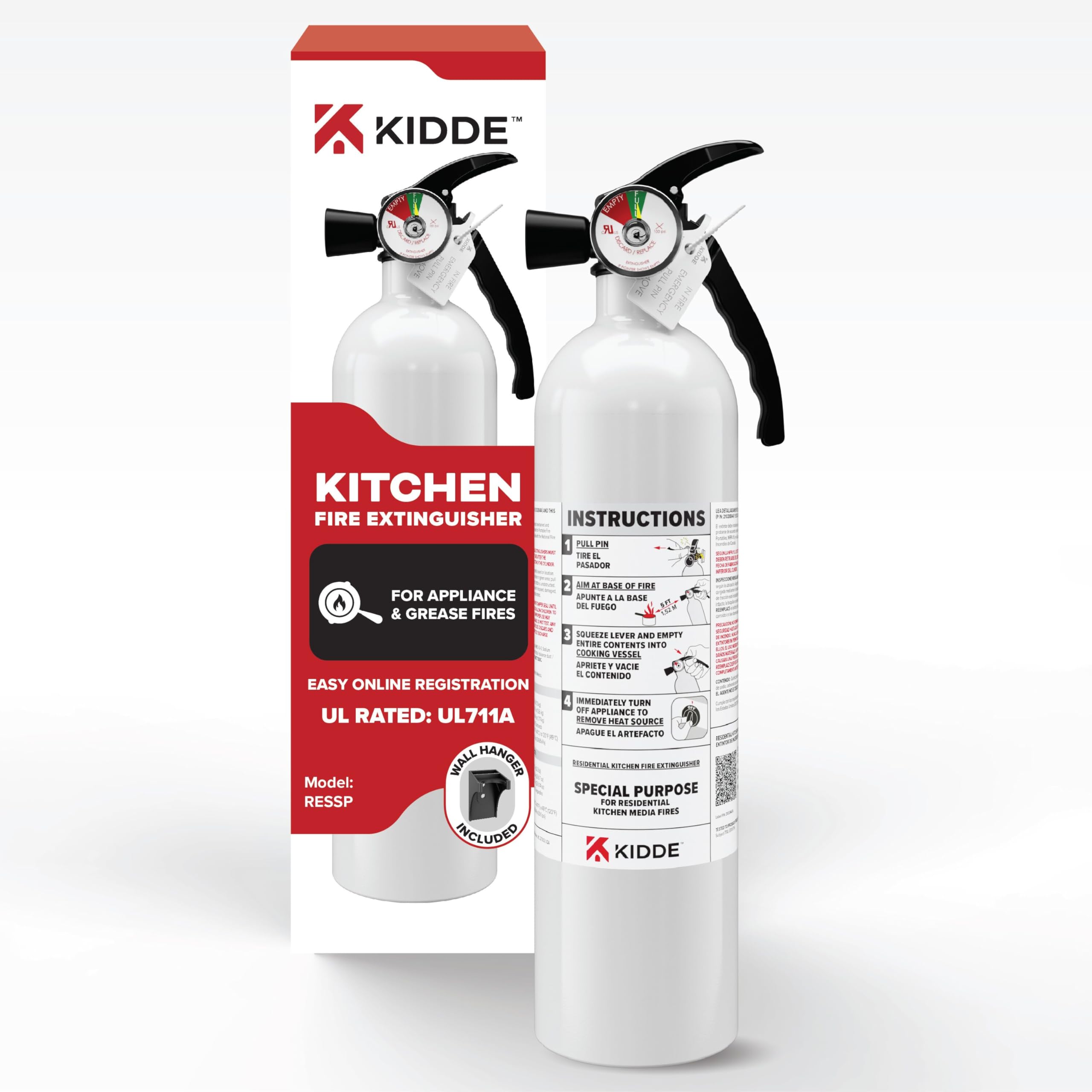 Kidde Fire Extinguisher for Kitchen, Residential, Single-Use, 711A for ...