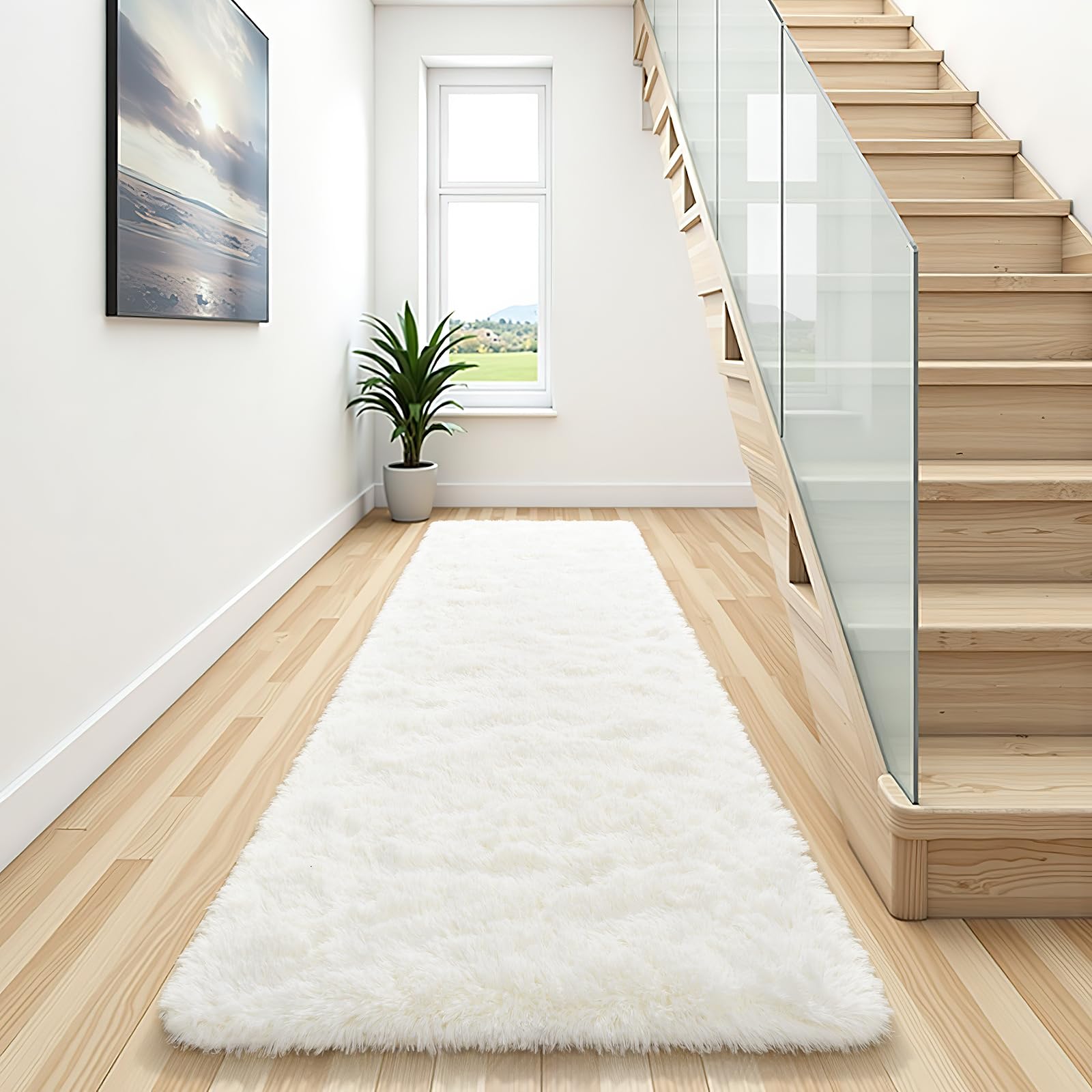 BENRON Soft Runner Rugs for Bedroom 2x10, Washable Long Runners for ...