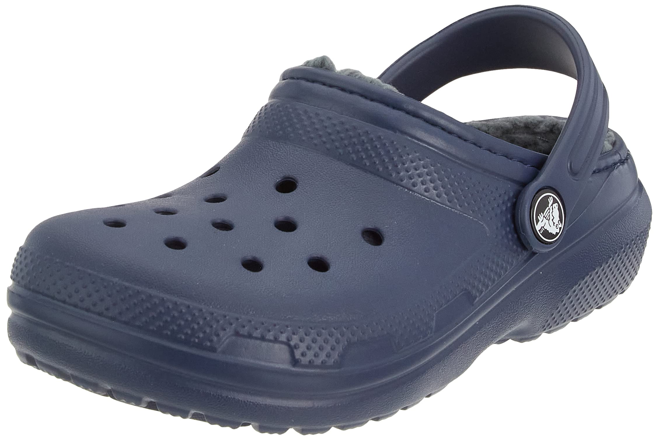 Crocs Kids' Classic Fur Lined Clog | Kids' Slippers, Navy, 11 Little ...