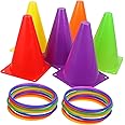 Amazon.com : SEWACC Plastic Cone Ring Toss Combo Set Outdoor Carnival ...
